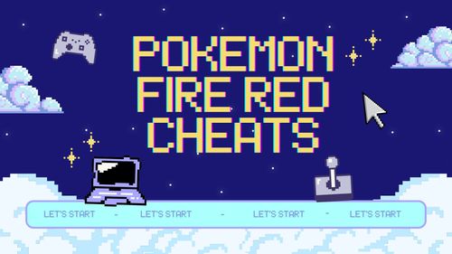 Pokemon Fire Red Cheats | Gameshark Codes, Game Boy Advance